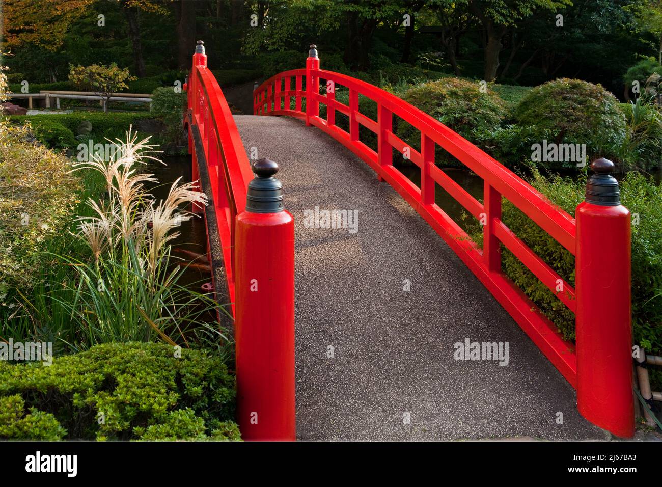 Bridge Japanese garden Tokyo Japan 2 Stock Photo - Alamy