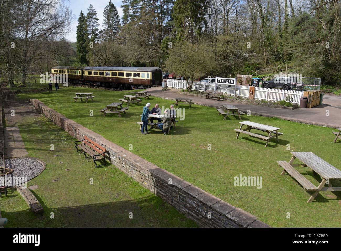 The disused railway station at Tintern, now part of a tourist ...
