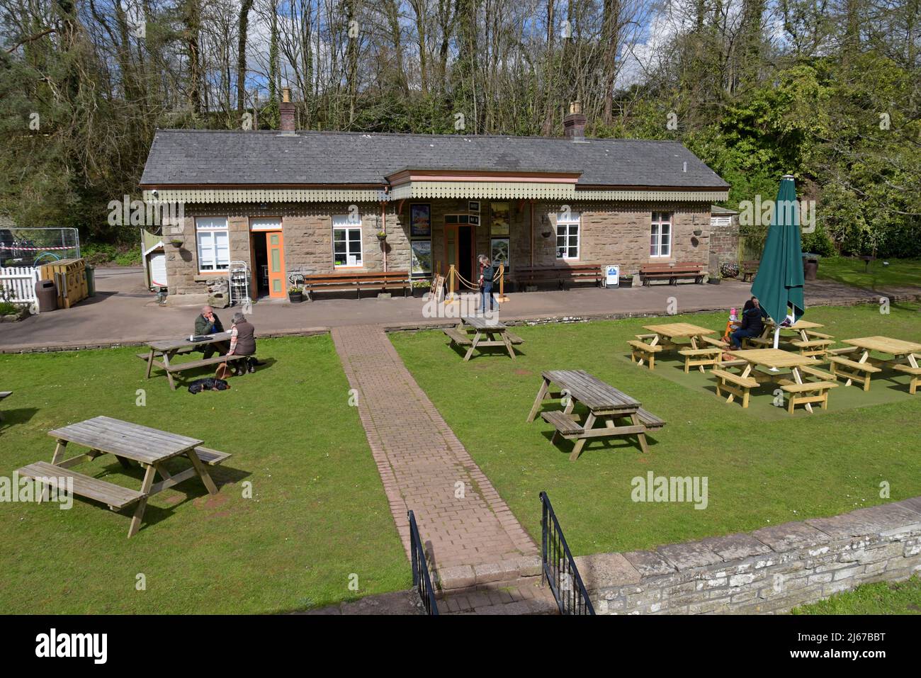 The disused railway station at Tintern, now part of a tourist ...