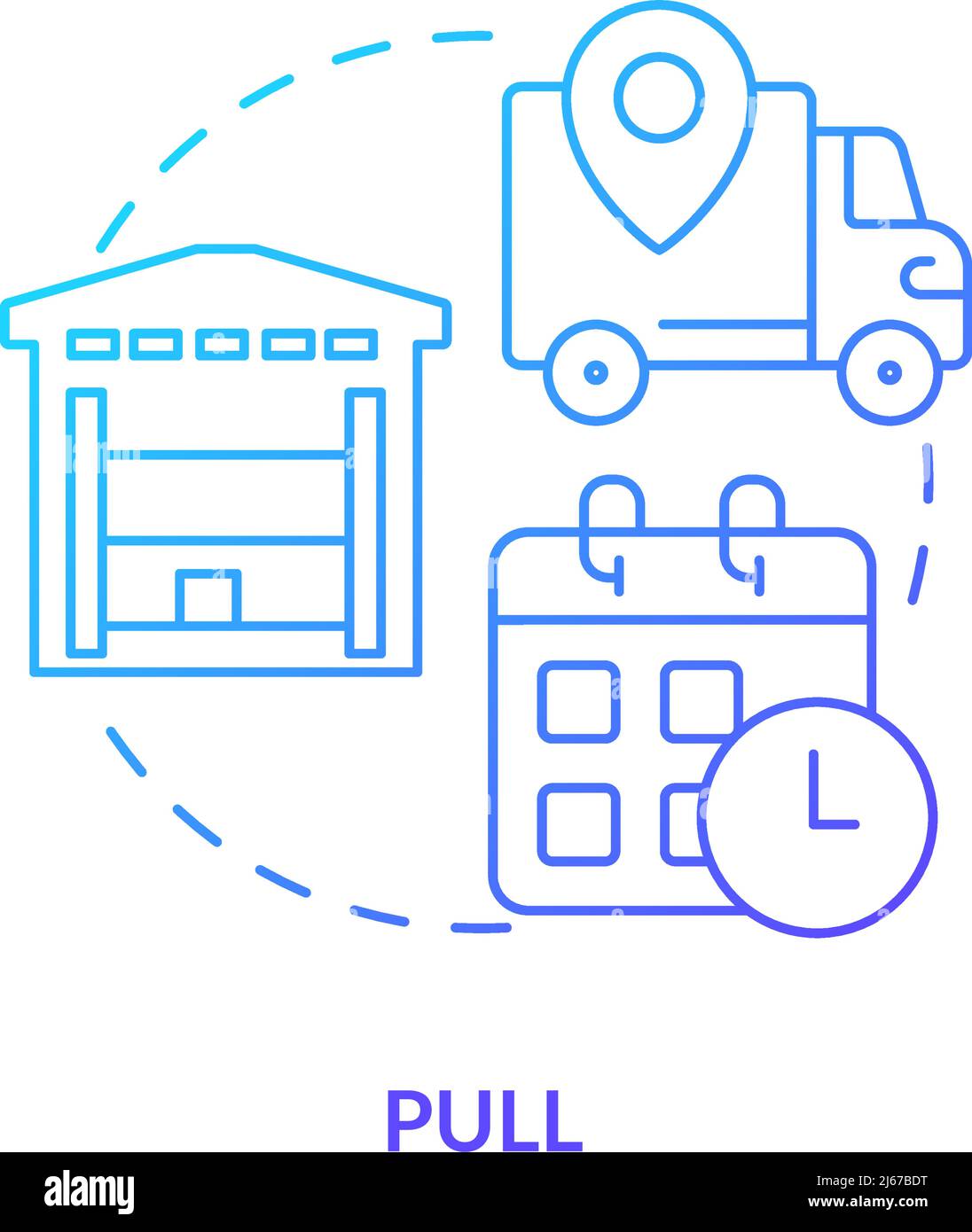 Pull blue gradient icon Stock Vector Image & Art - Alamy