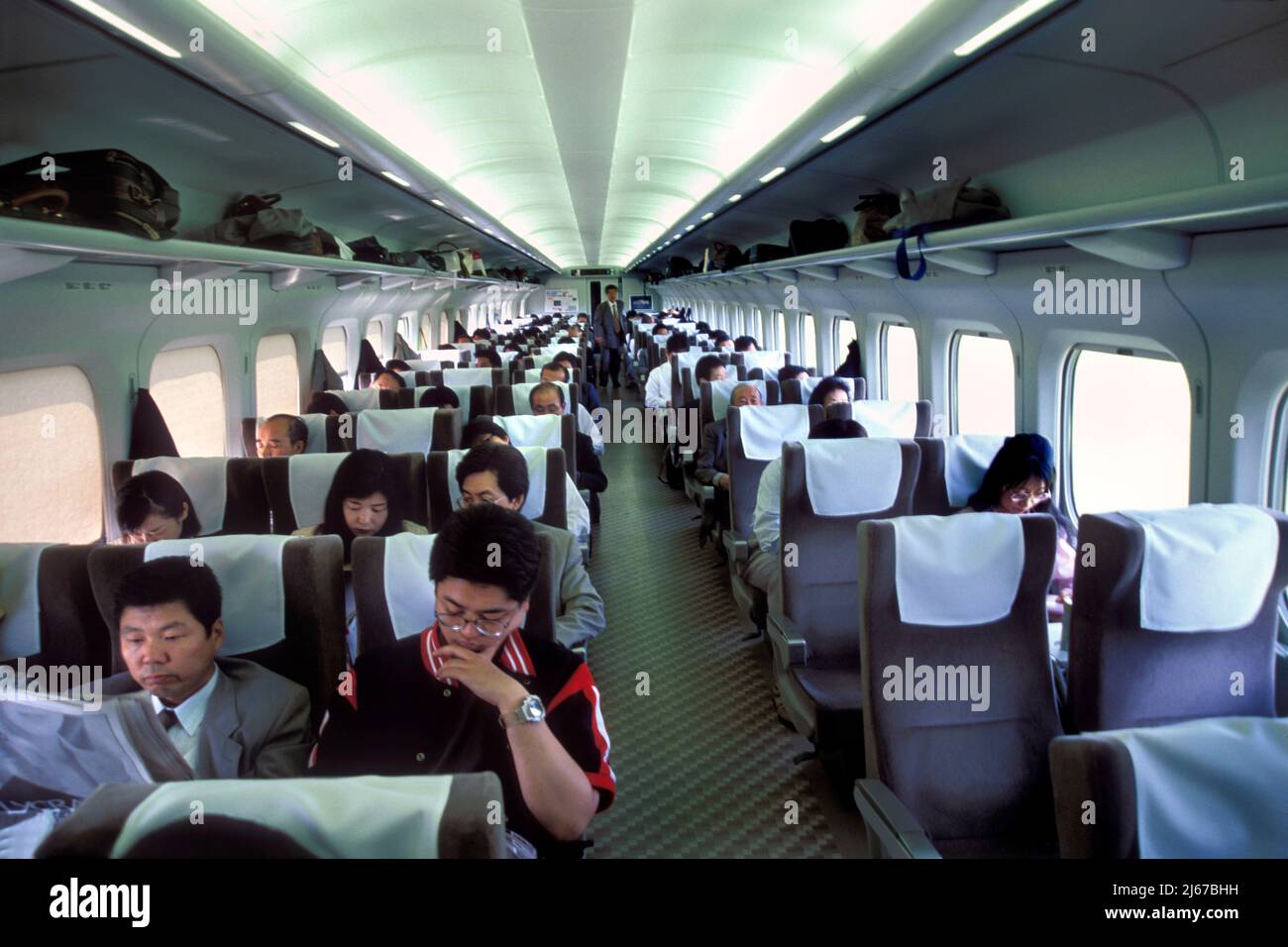 Bullet train interior Japan NR Stock Photo - Alamy