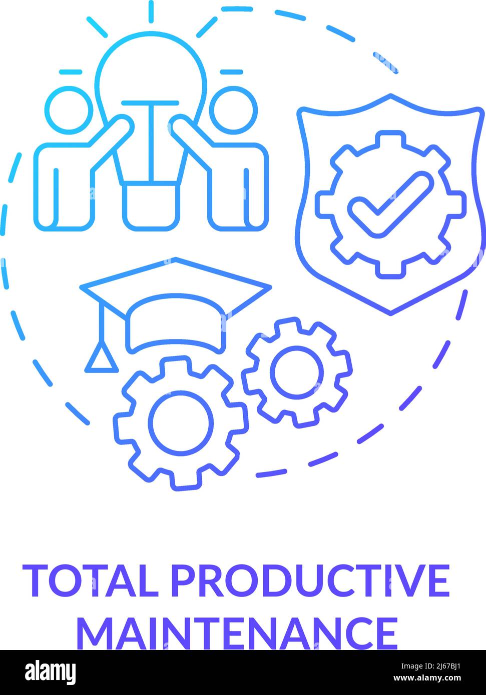 Total productive maintenance blue gradient icon Stock Vector Image ... Total productive maintenance blue gradient icon Stock Vector Image ...