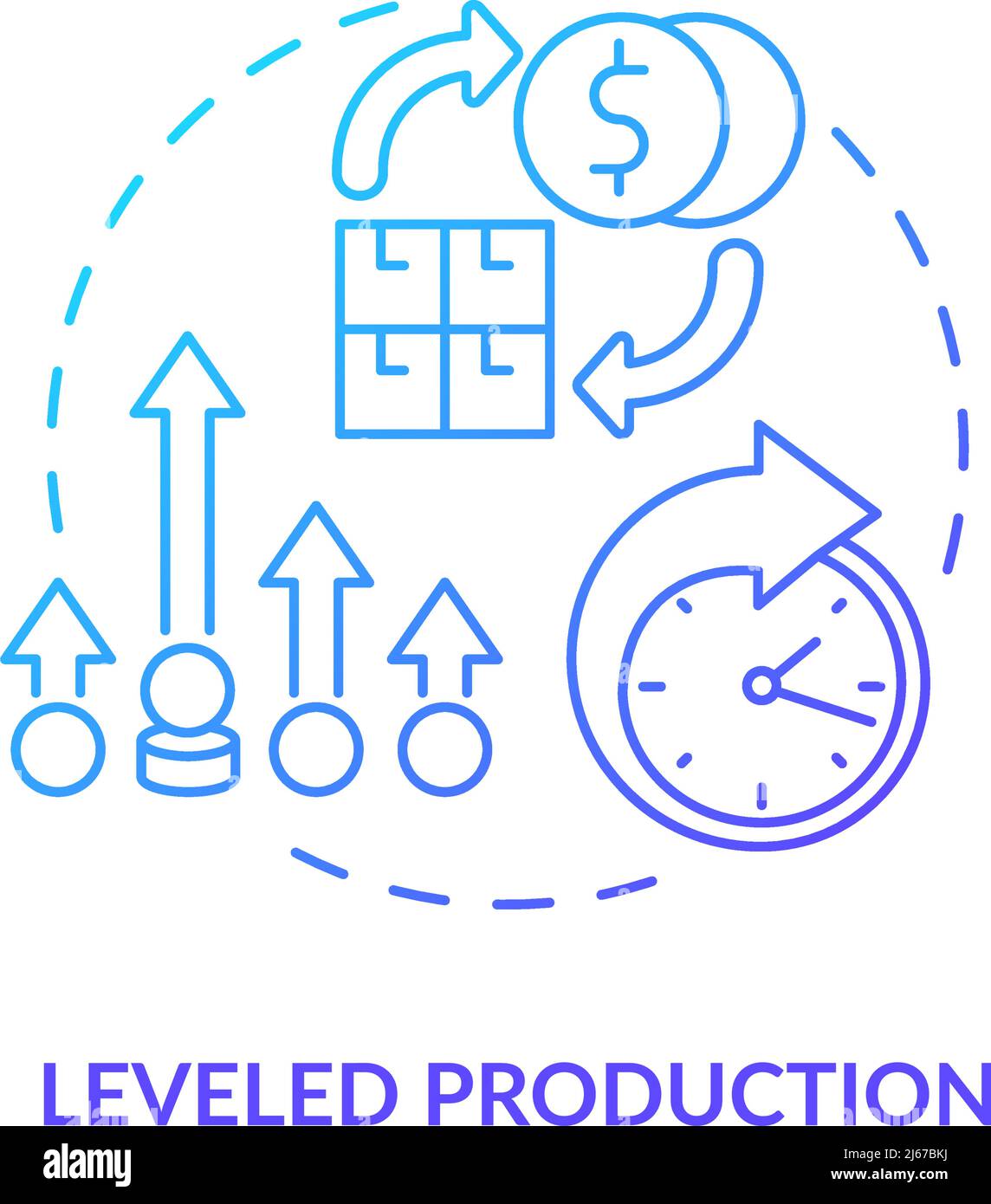 Leveled production blue gradient icon Stock Vector Image & Art - Alamy