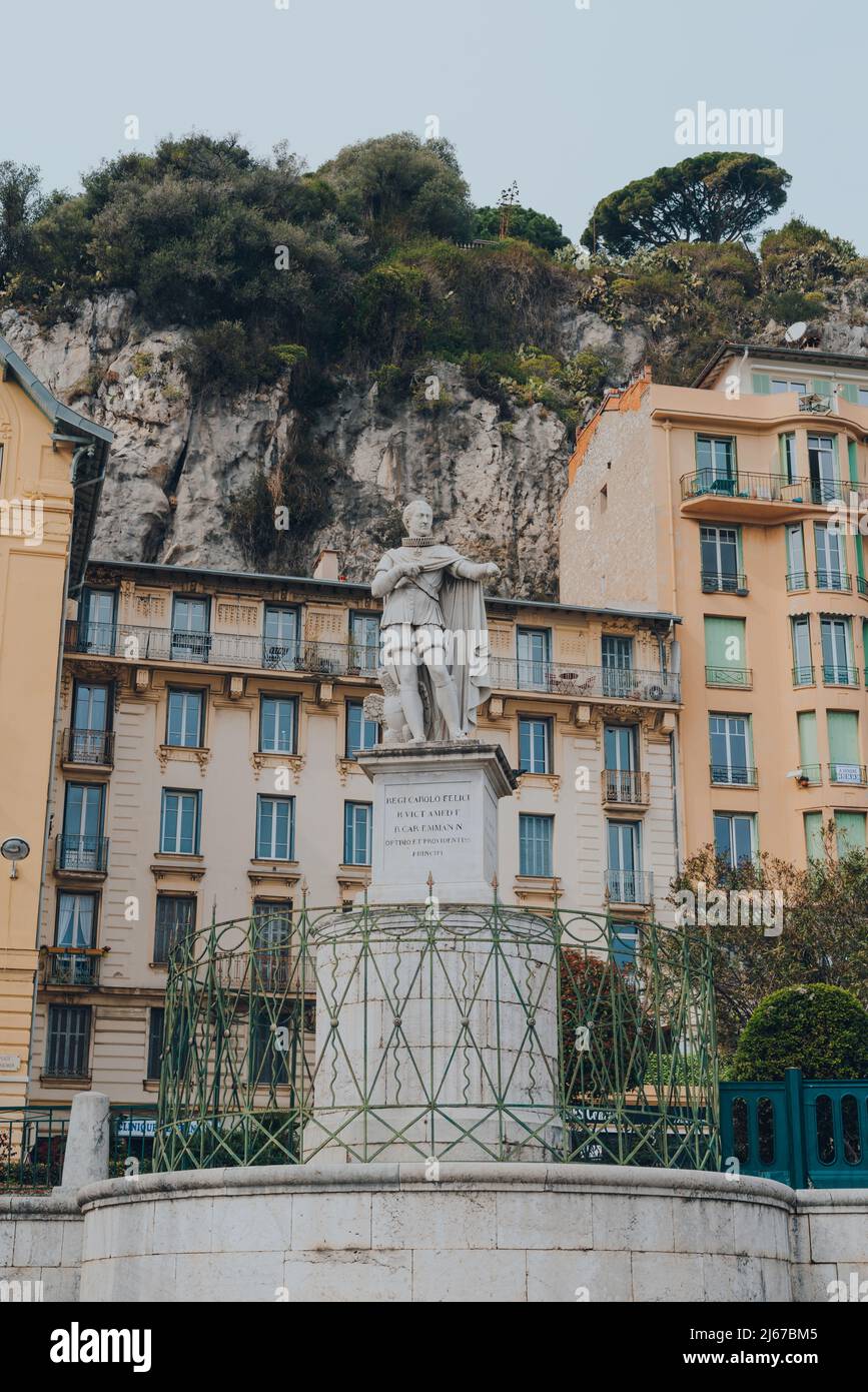 Nice, France - March 11, 2022: The Monument to Charles-Felix of ...