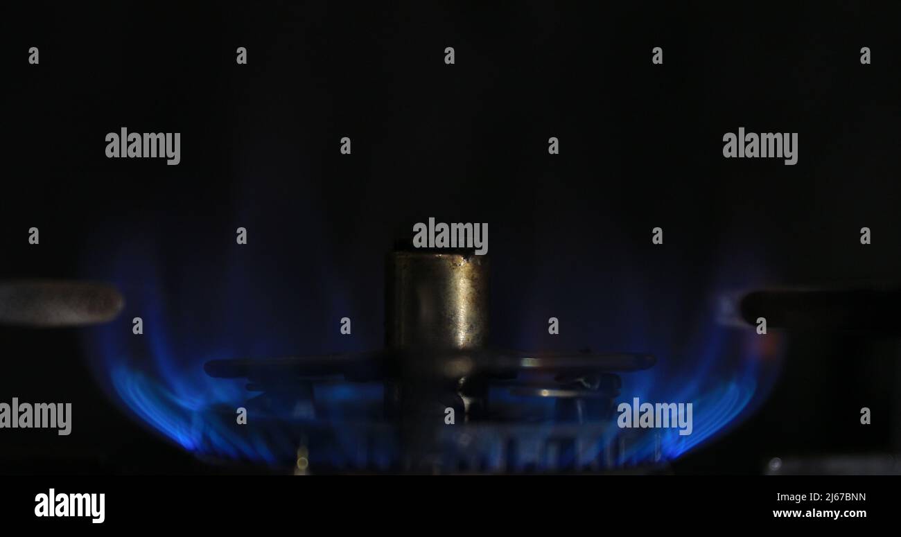 Stove burner fire ignition blue hi-res stock photography and images - Alamy