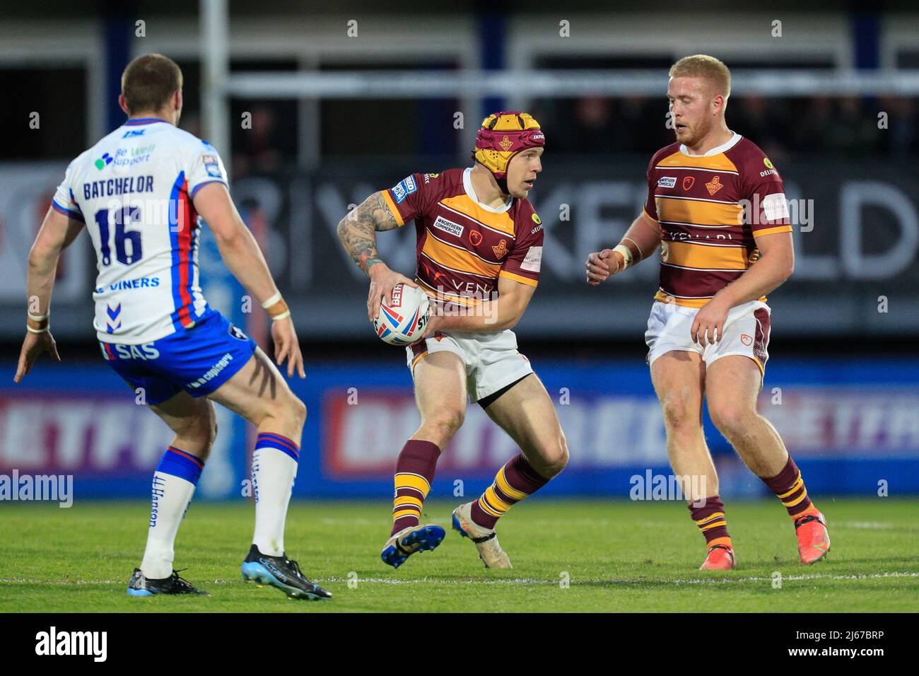 Theo Fages (7) of Huddersfield Giants on the ball during the game in ...