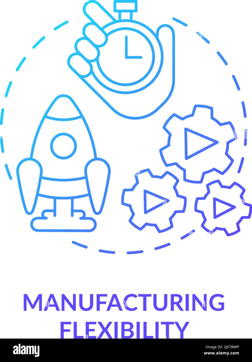 Manufacturing flexibility blue gradient icon Stock Vector Image & Art ...