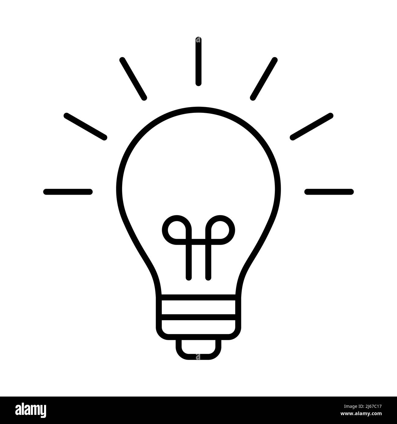 Bulb icon linear vector Stock Vector Images - Alamy