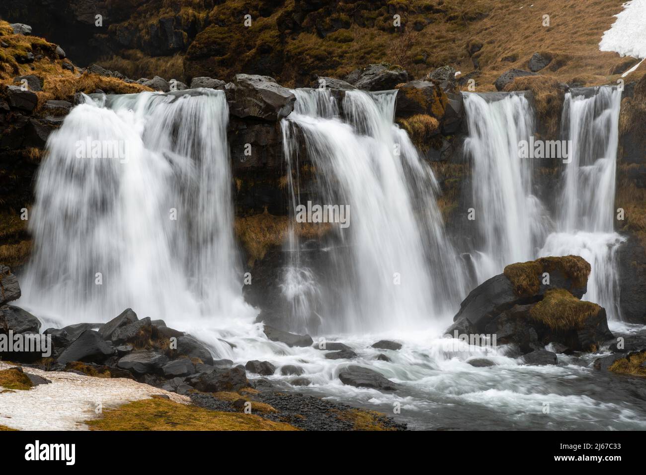 Photograph of Gluggafoss, also known as Merkjárfoss, a waterfall near ...