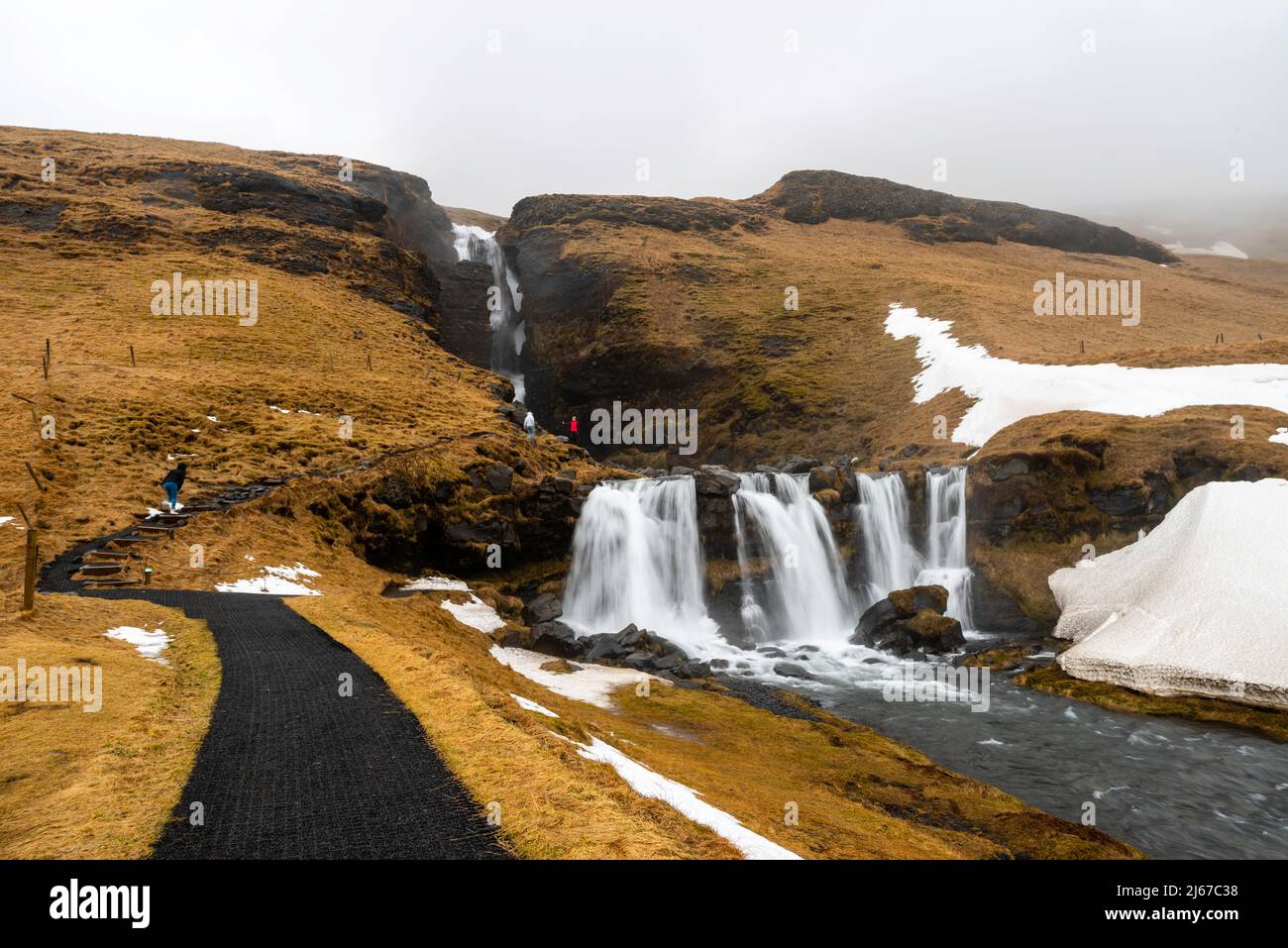 Photograph of Gluggafoss, also known as Merkjárfoss, a waterfall near ...
