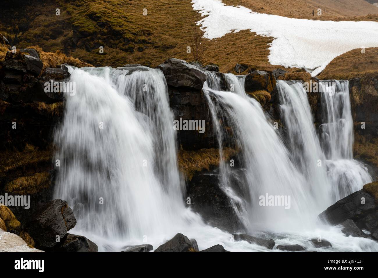 Photograph of Gluggafoss, also known as Merkjárfoss, a waterfall near ...