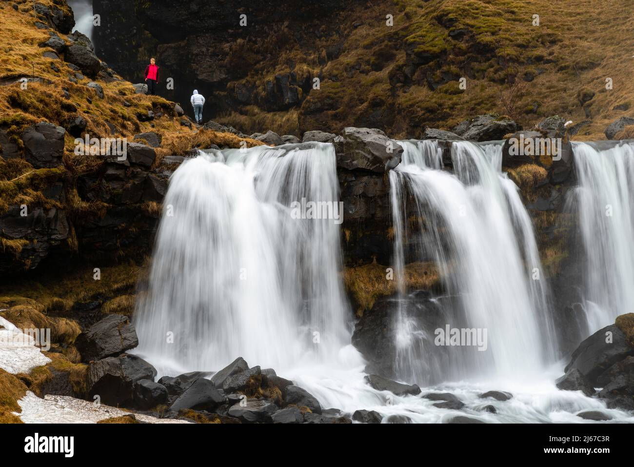 Photograph of Gluggafoss, also known as Merkjárfoss, a waterfall near ...