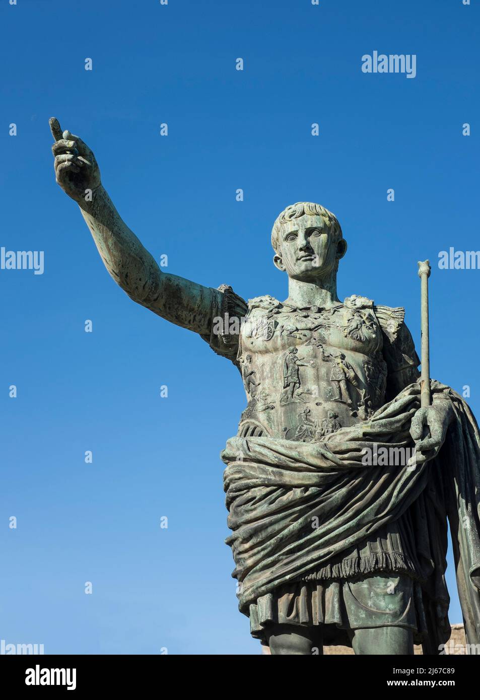Statue of Augustus outside the Roman Forum Rome Italy Stock Photo - Alamy
