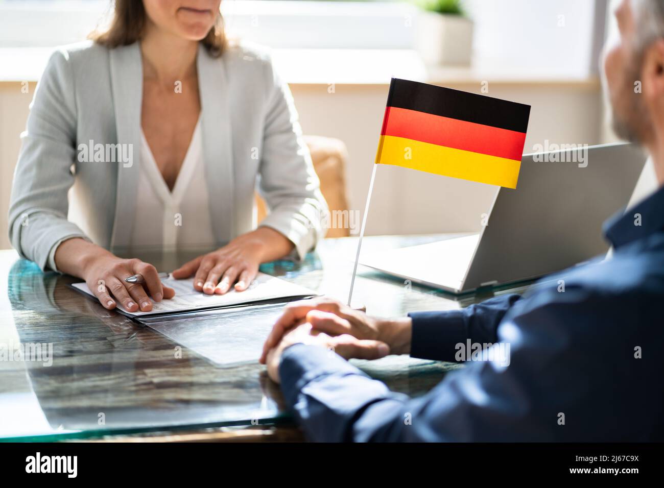 German Immigration Application And Consular Visa Interview Stock Photo ...