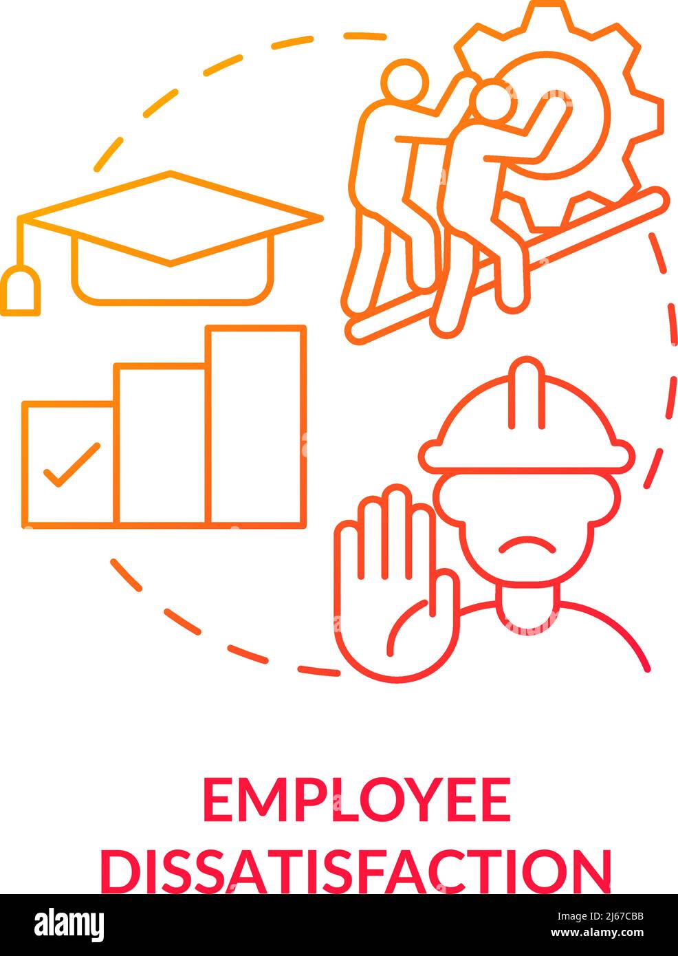 Employee dissatisfaction blue gradient icon Stock Vector Image & Art ...