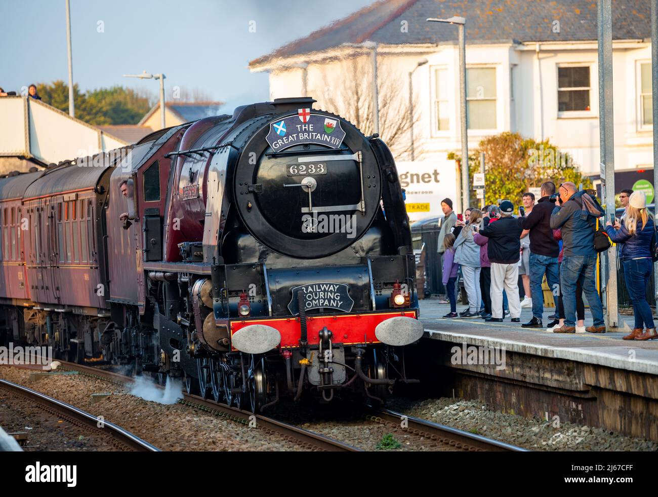 Camborne,Cornwall,UK,28TH April 2022, The 84-year-old Red steam ...