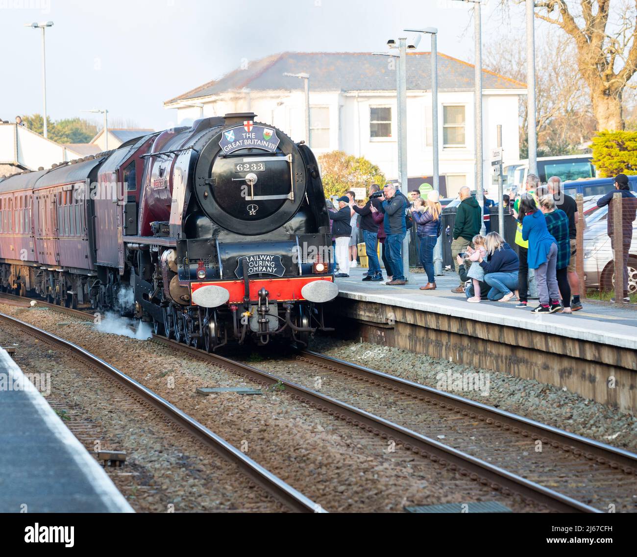 Camborne,Cornwall,UK,28TH April 2022, The 84-year-old Red steam ...