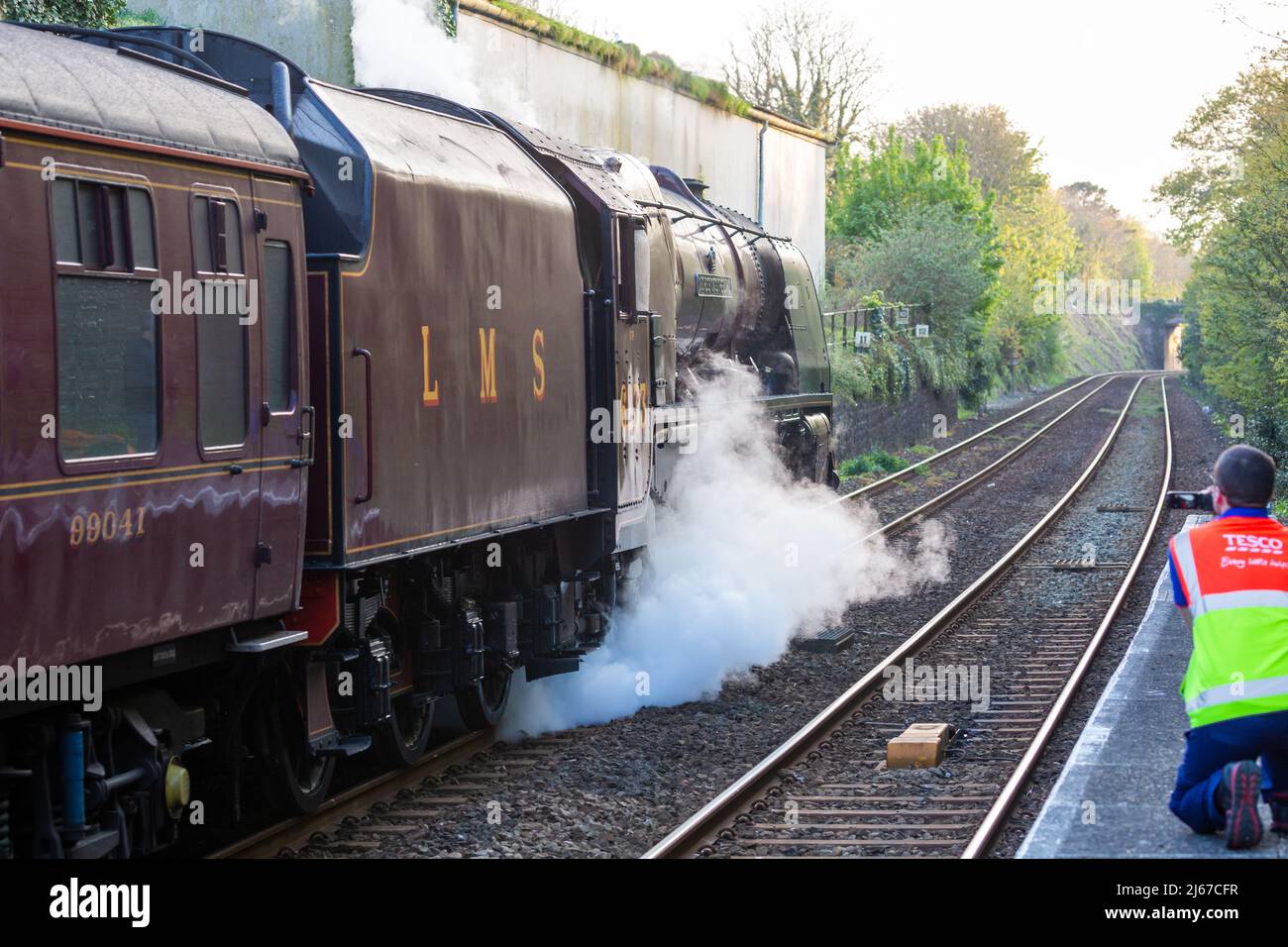 Camborne,Cornwall,UK,28TH April 2022, The 84-year-old Red steam ...