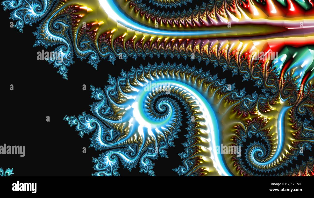 Abstract Computer generated Fractal design. A fractal is a never-ending ...