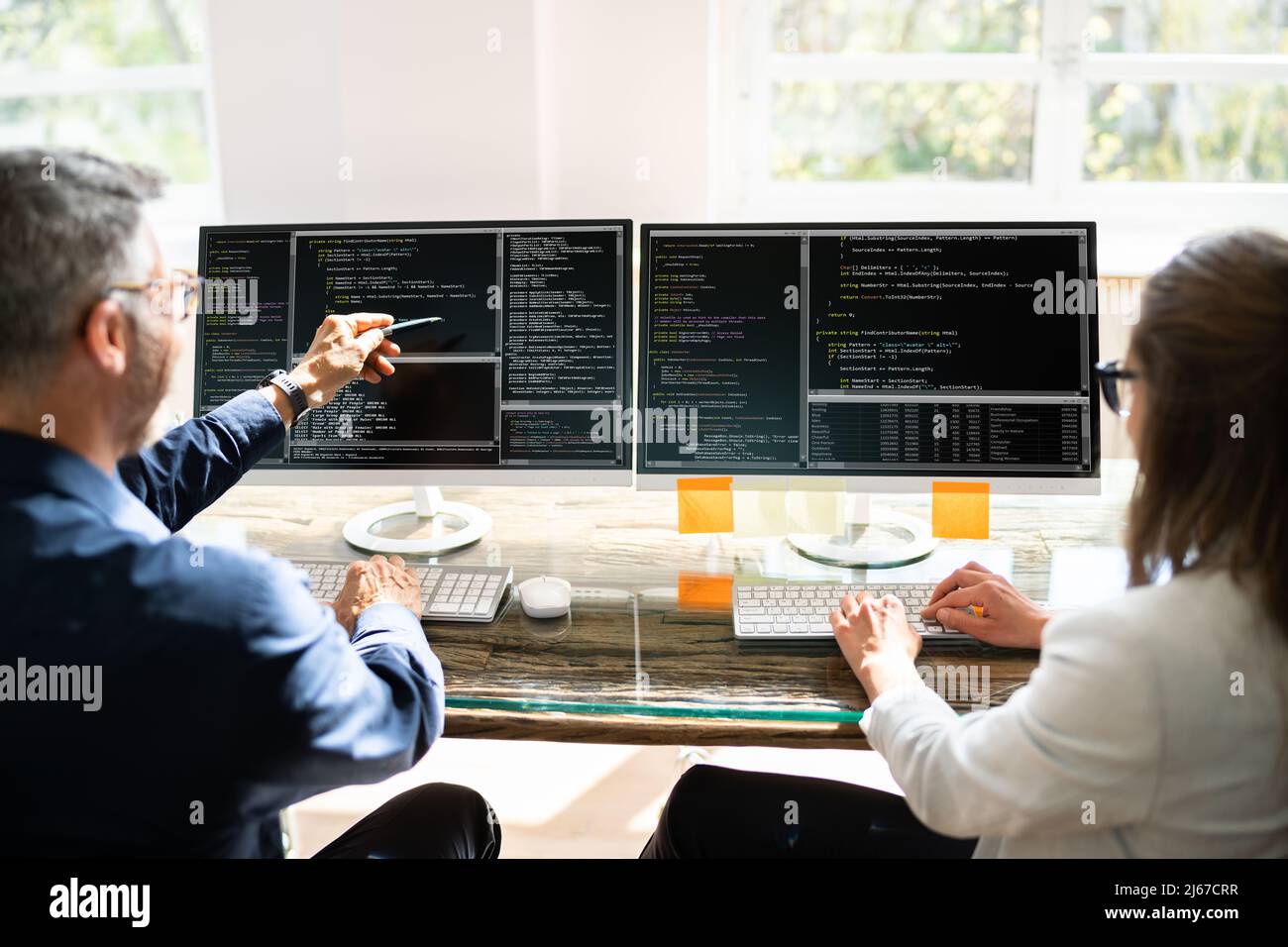 Agile Pair Programming And Extreme Coding. Business Software Stock ...