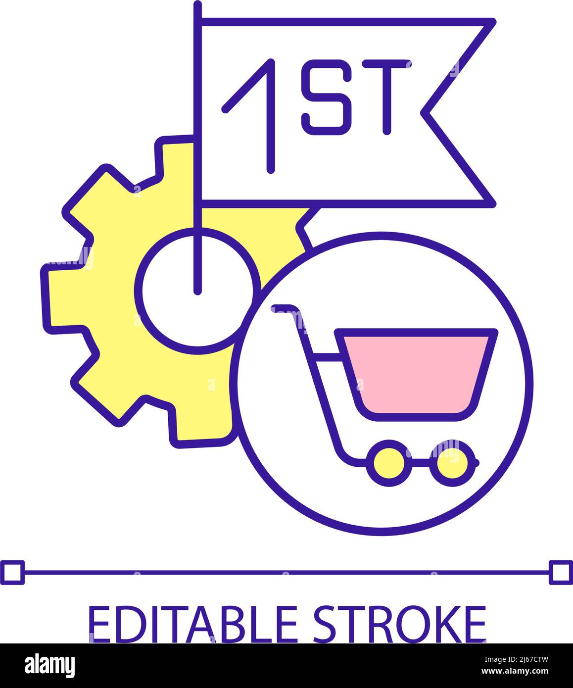 Staying competitive in marketplace RGB color icon Stock Vector Image ...