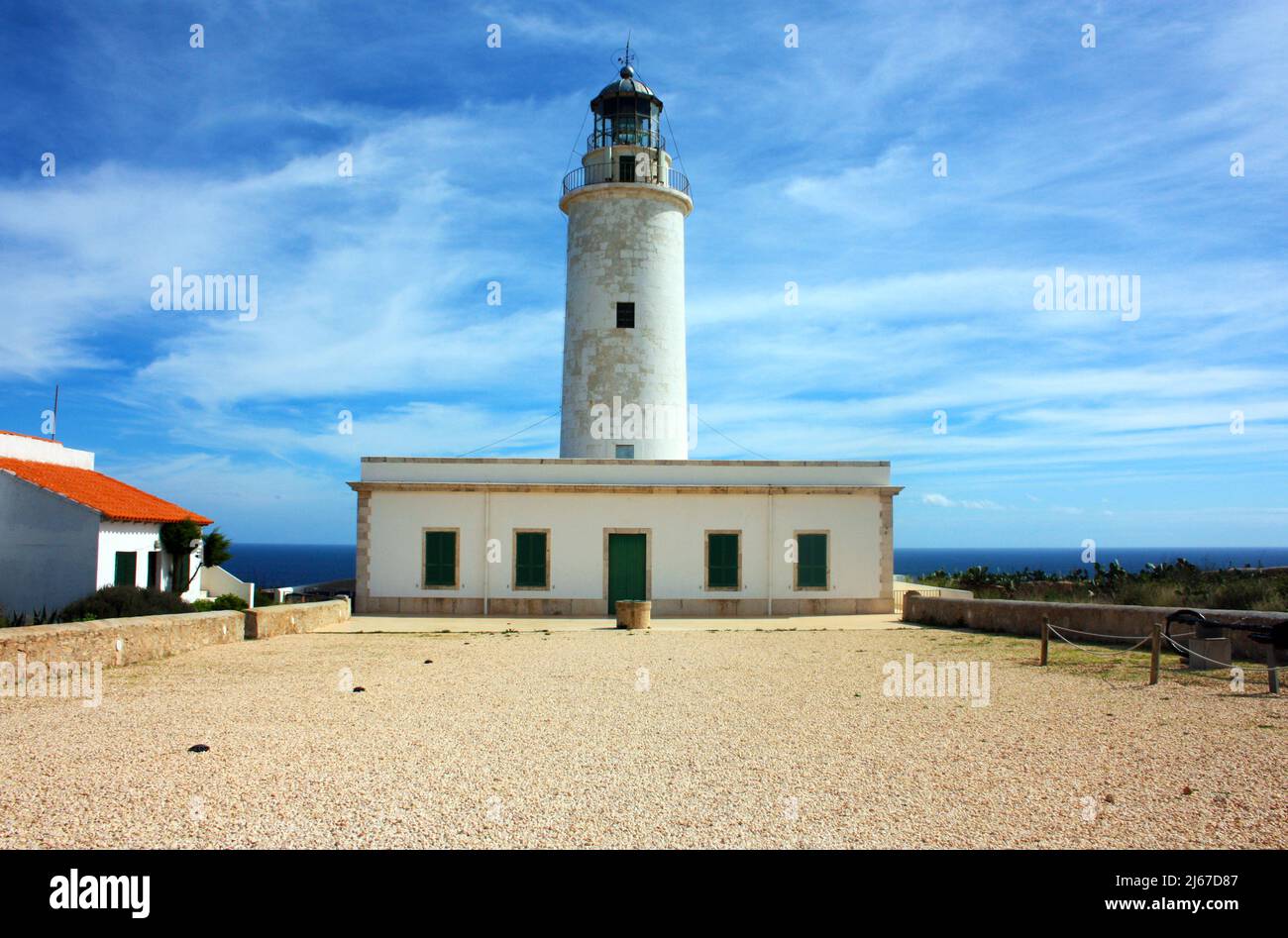 beautiful panoramic tourist attraction of formentera is the lighthouse ...