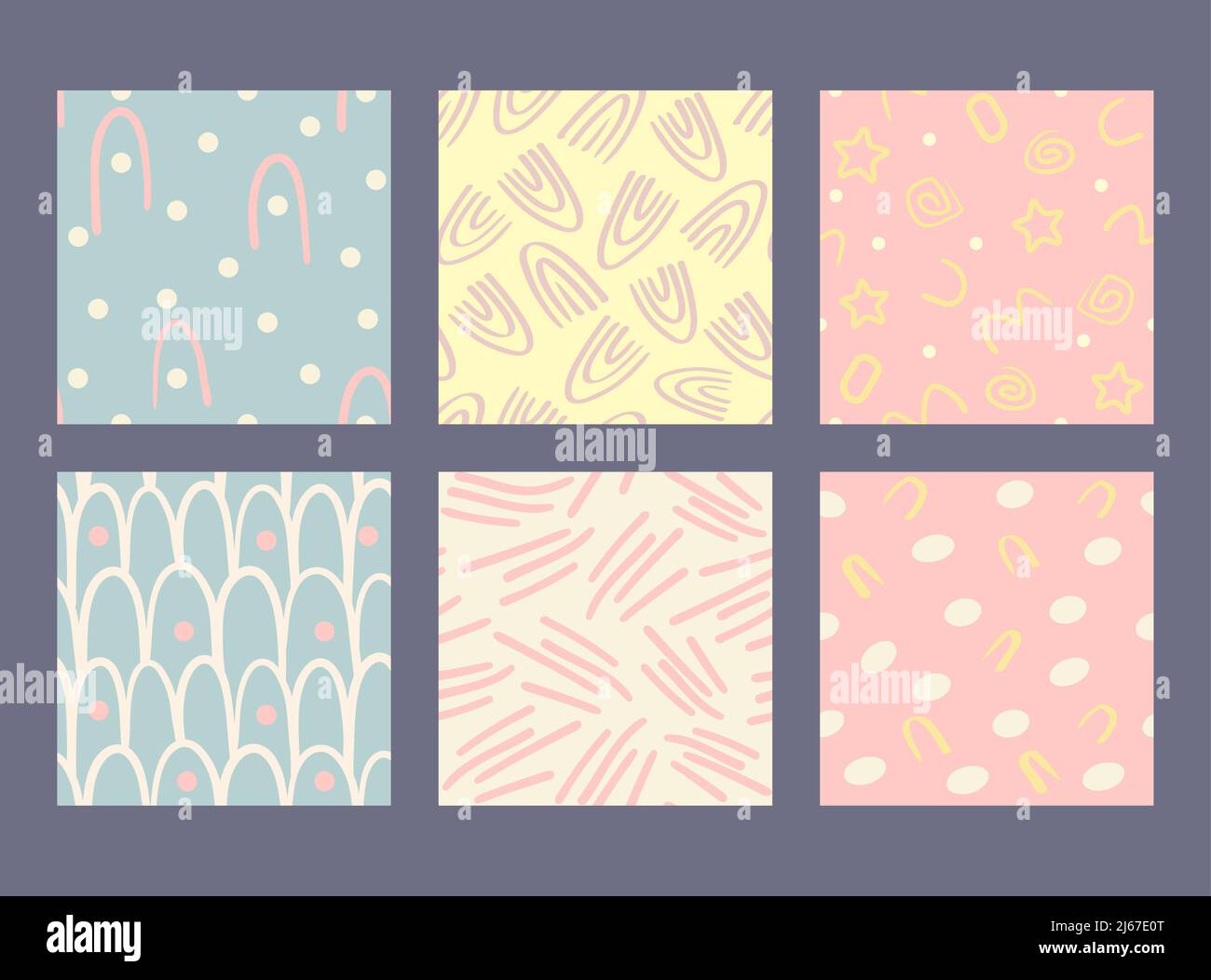 Vector set of six patterns and backgrounds Stock Vector Image & Art - Alamy