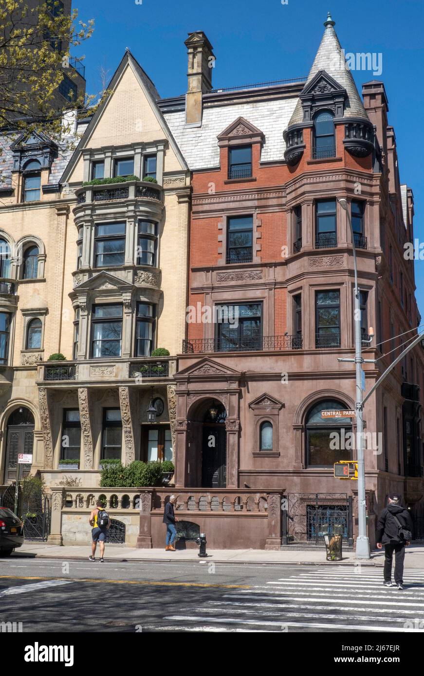 Three townhouses in the Central Park West Historic District were built ...