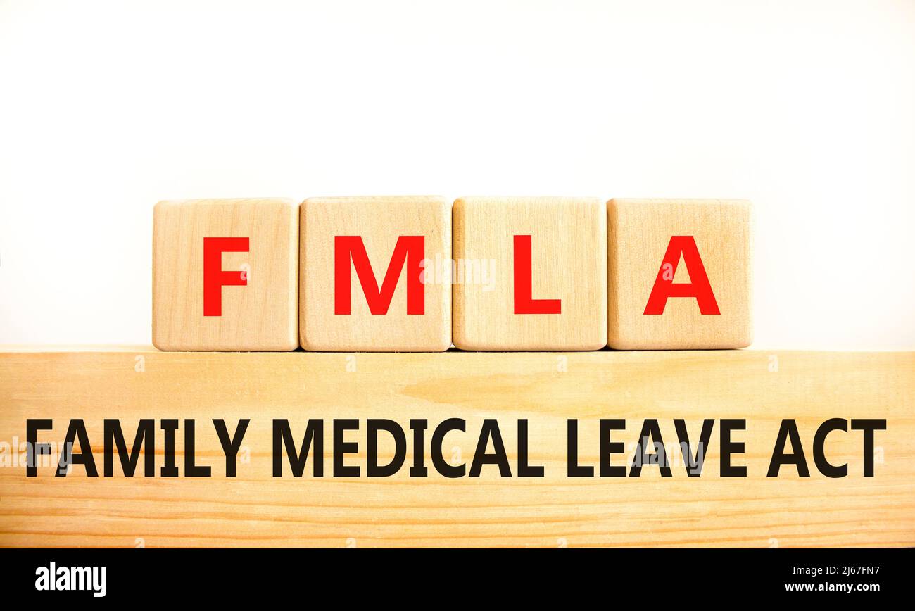 FMLA family medical leave act symbol. Concept words FMLA family medical ...