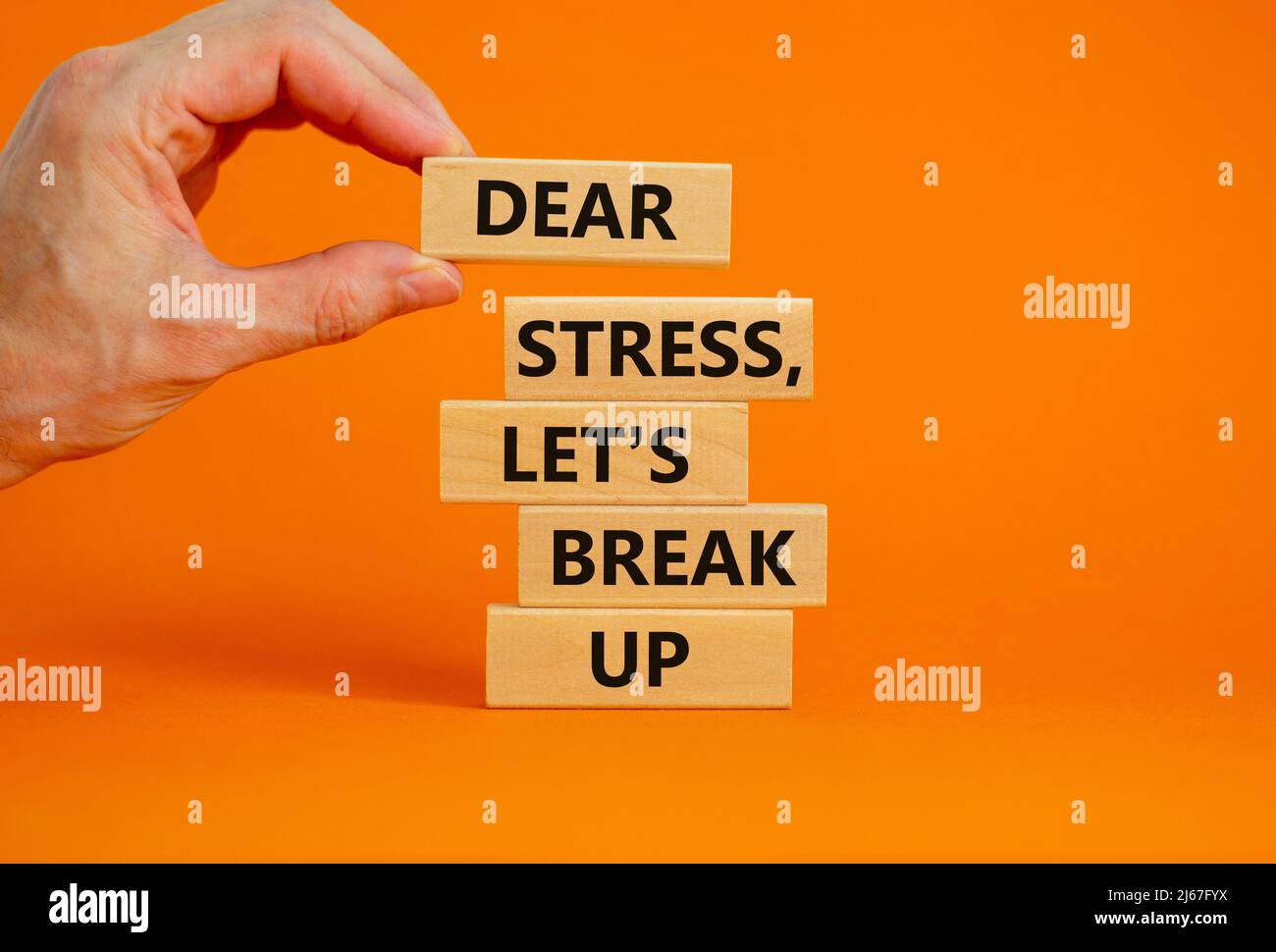 Stress break up symbol. Concept words Dear stress let is break up on ...