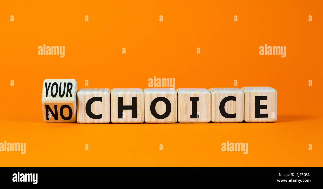 No or your choice symbol. Turned wooden cubes and changes concept words ...