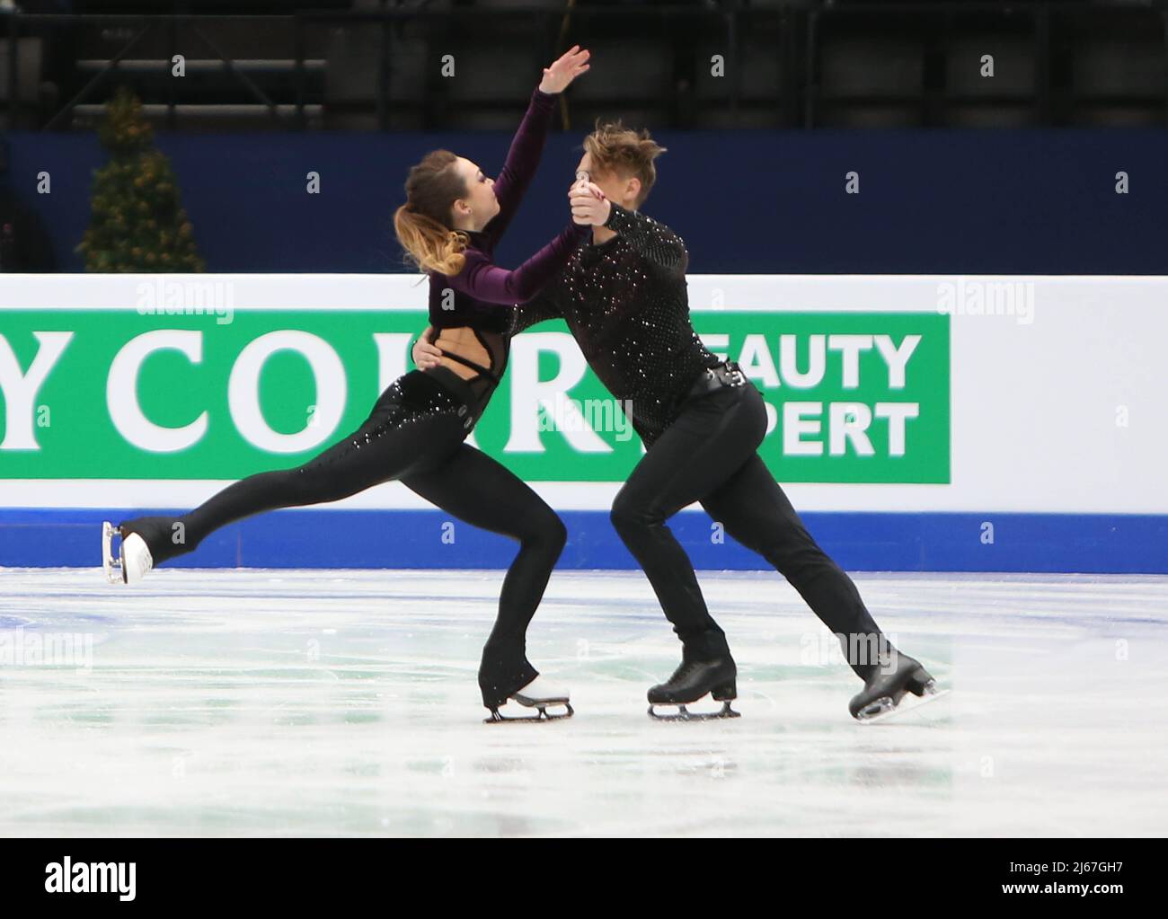Allison REED / Saulius AMBRULEVICIUS of Lituanie during the ISU World ...