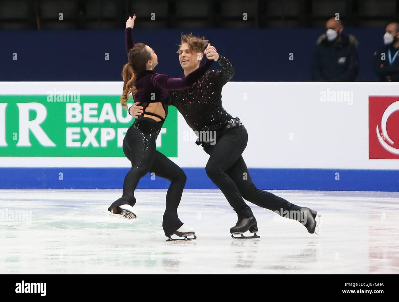 Allison REED / Saulius AMBRULEVICIUS of Lituanie during the ISU World ...
