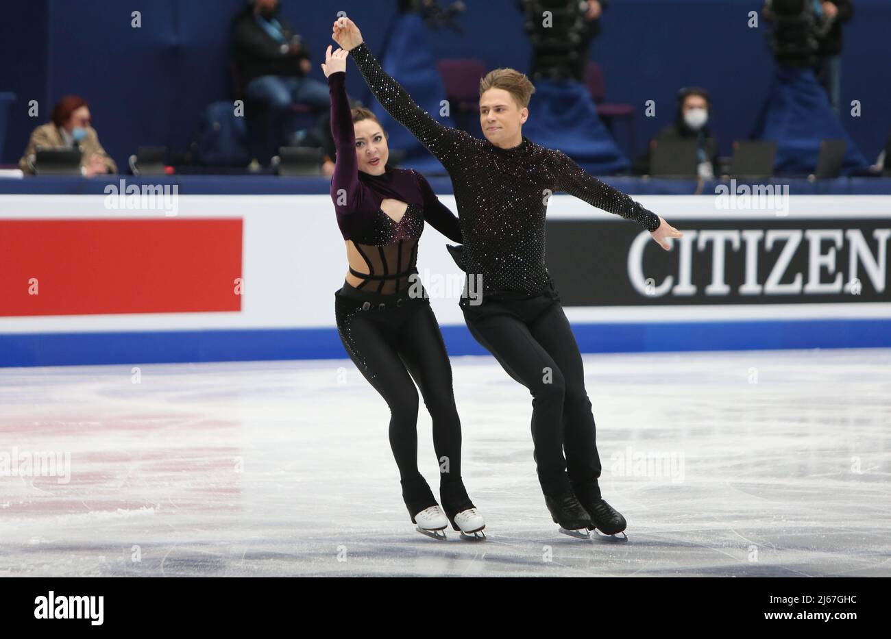 Allison REED / Saulius AMBRULEVICIUS of Lituanie during the ISU World ...