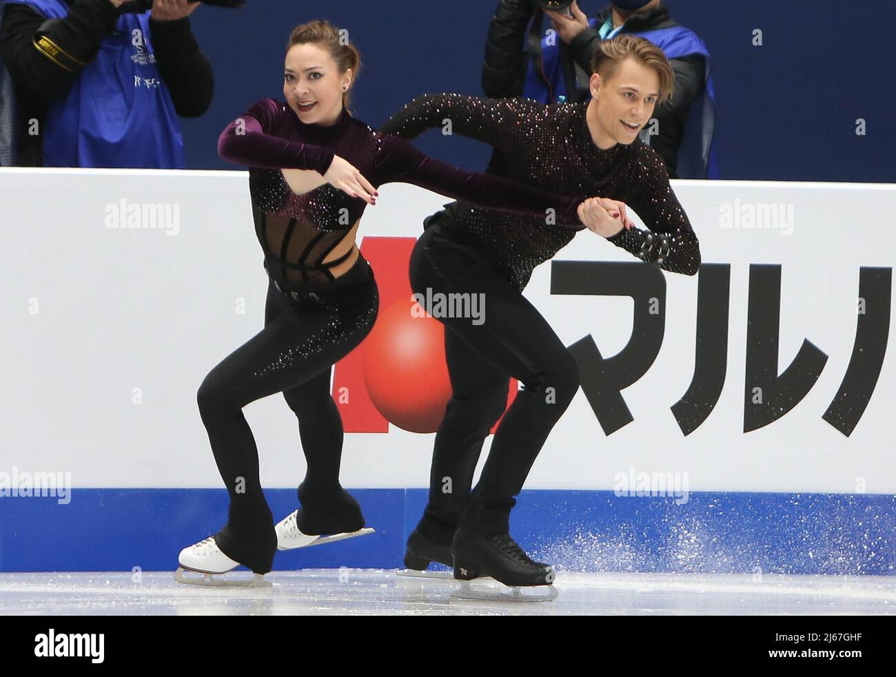 Allison REED / Saulius AMBRULEVICIUS of Lituanie during the ISU World ...