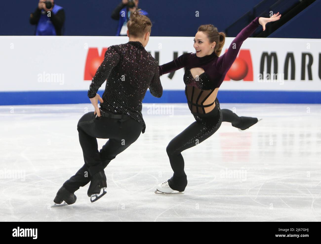 Allison REED / Saulius AMBRULEVICIUS of Lituanie during the ISU World ...