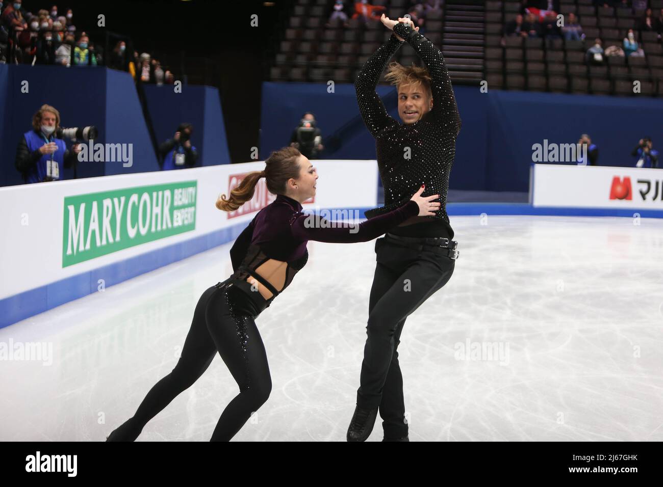 Allison REED / Saulius AMBRULEVICIUS of Lituanie during the ISU World ...