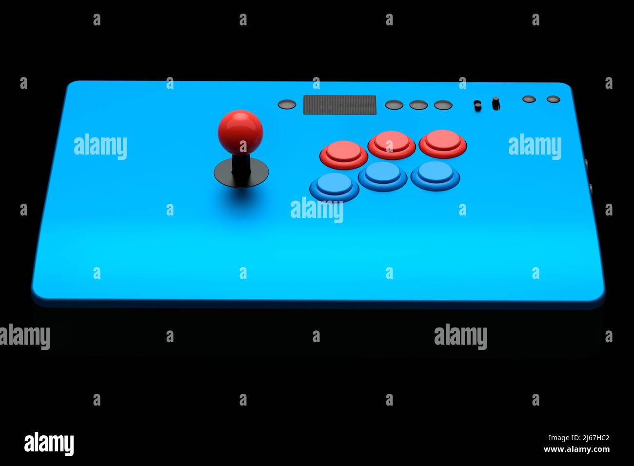 Vintage arcade stick with joystick and tournament-grade buttons on ...