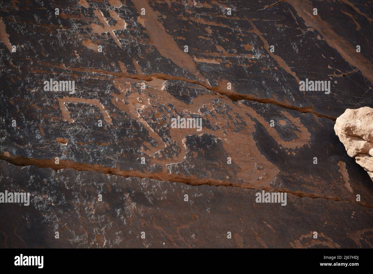 Ancient Art Rock from Saudi Arabia from Graffiti Rock Stock Photo - Alamy