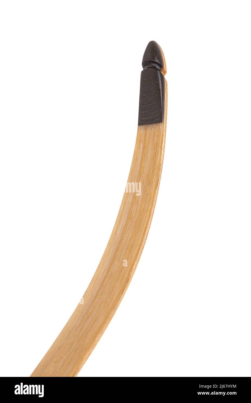 Close-up detail of a light onion lasic bow. Ancient weapons in modern ...