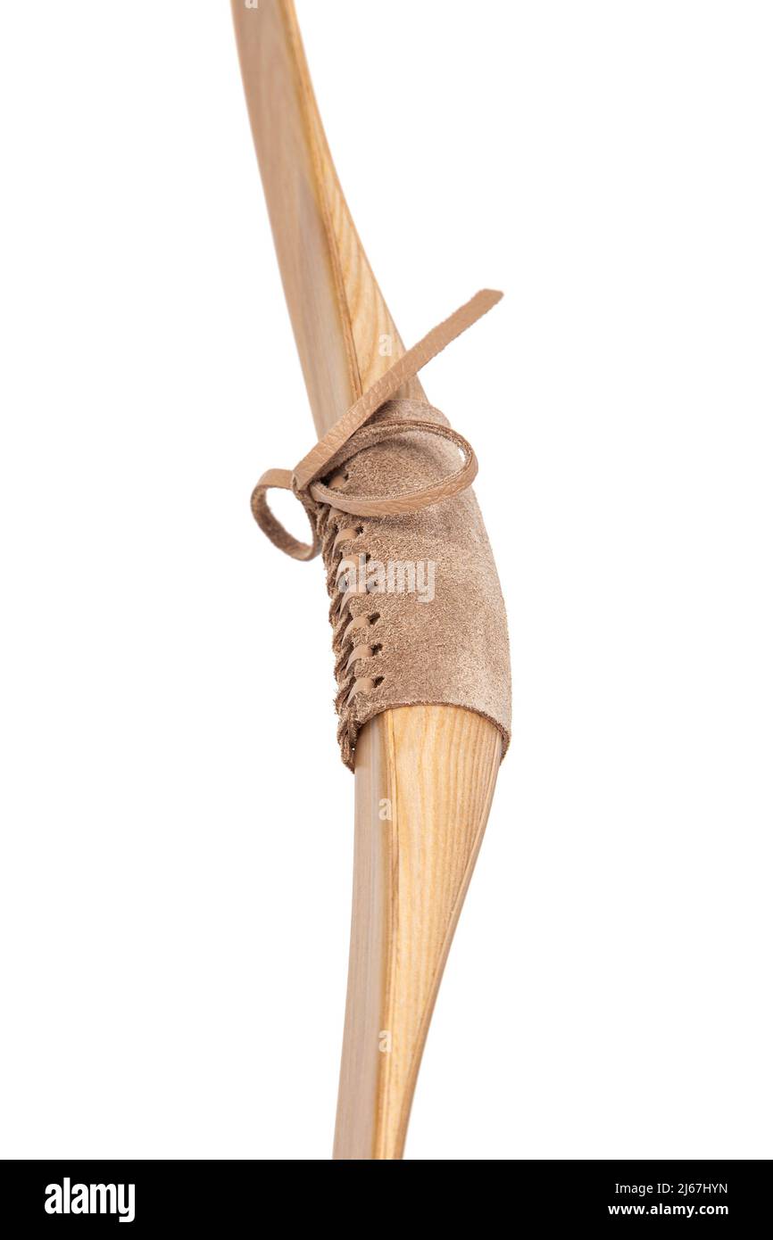 Close-up detail of a light onion lasic bow. Ancient weapons in modern ...