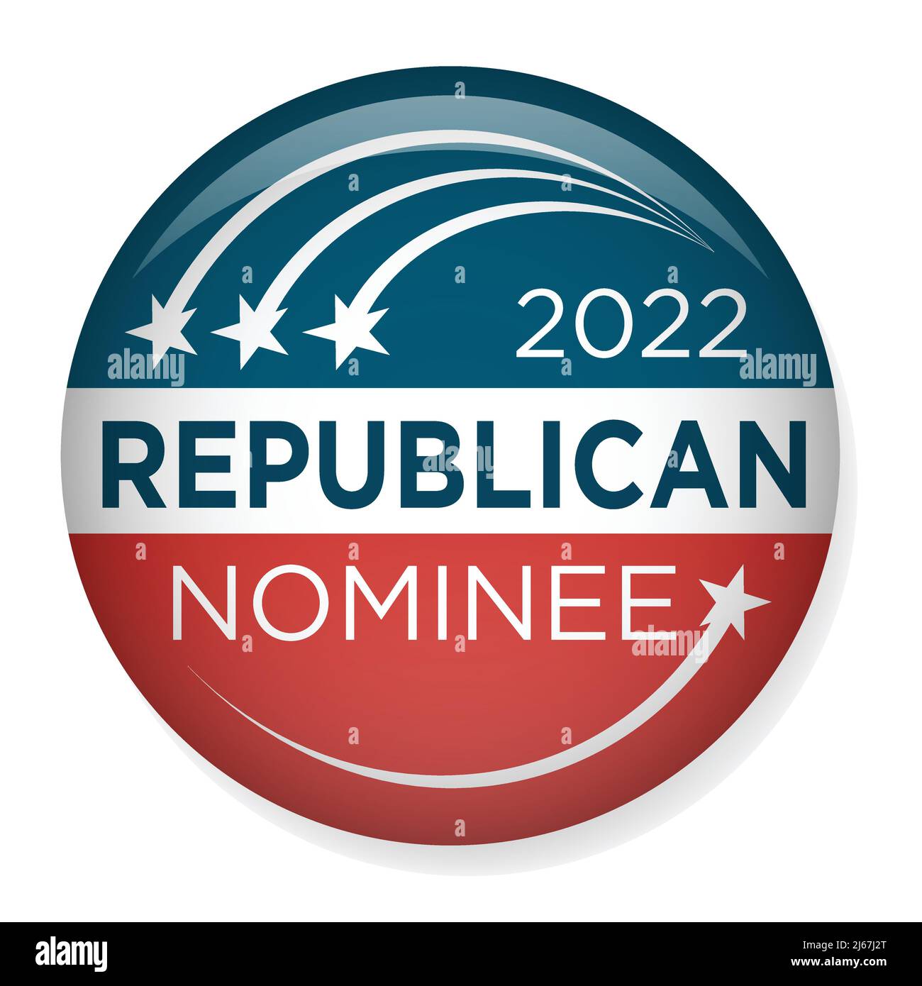 2022 Midterm Elections Design with Red White Blue Vote Icon Stock ...
