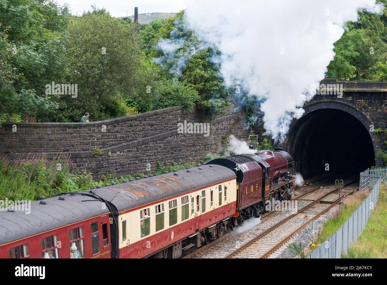 Princess Elizabeth at Diggle with the Scarborough Flyer Stock Photo - Alamy