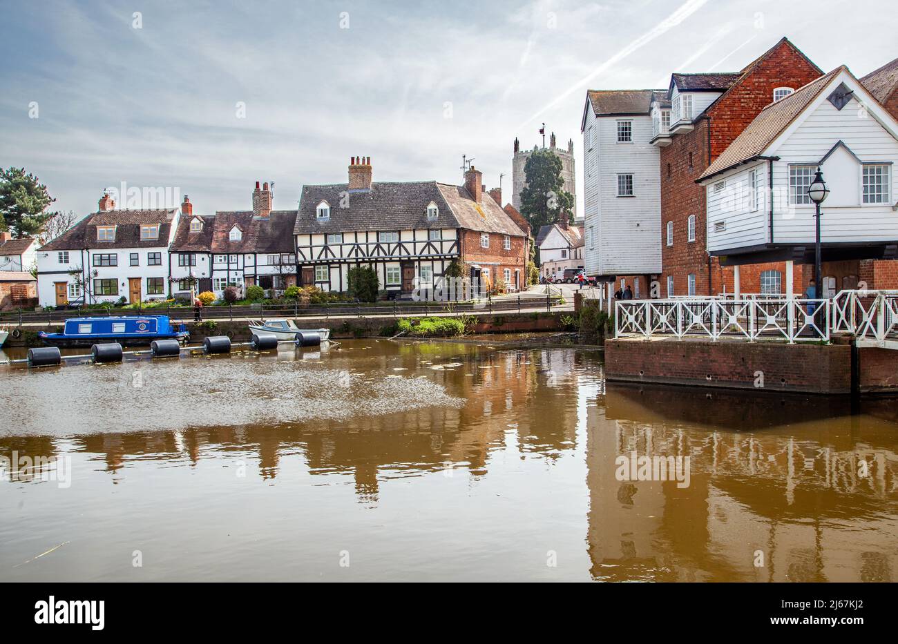 The Medieval Market Town Tewkesbury Gloucestershire England With A