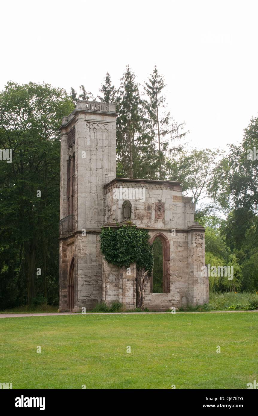 Ruin in Goethepark, Weimar Stock Photo - Alamy