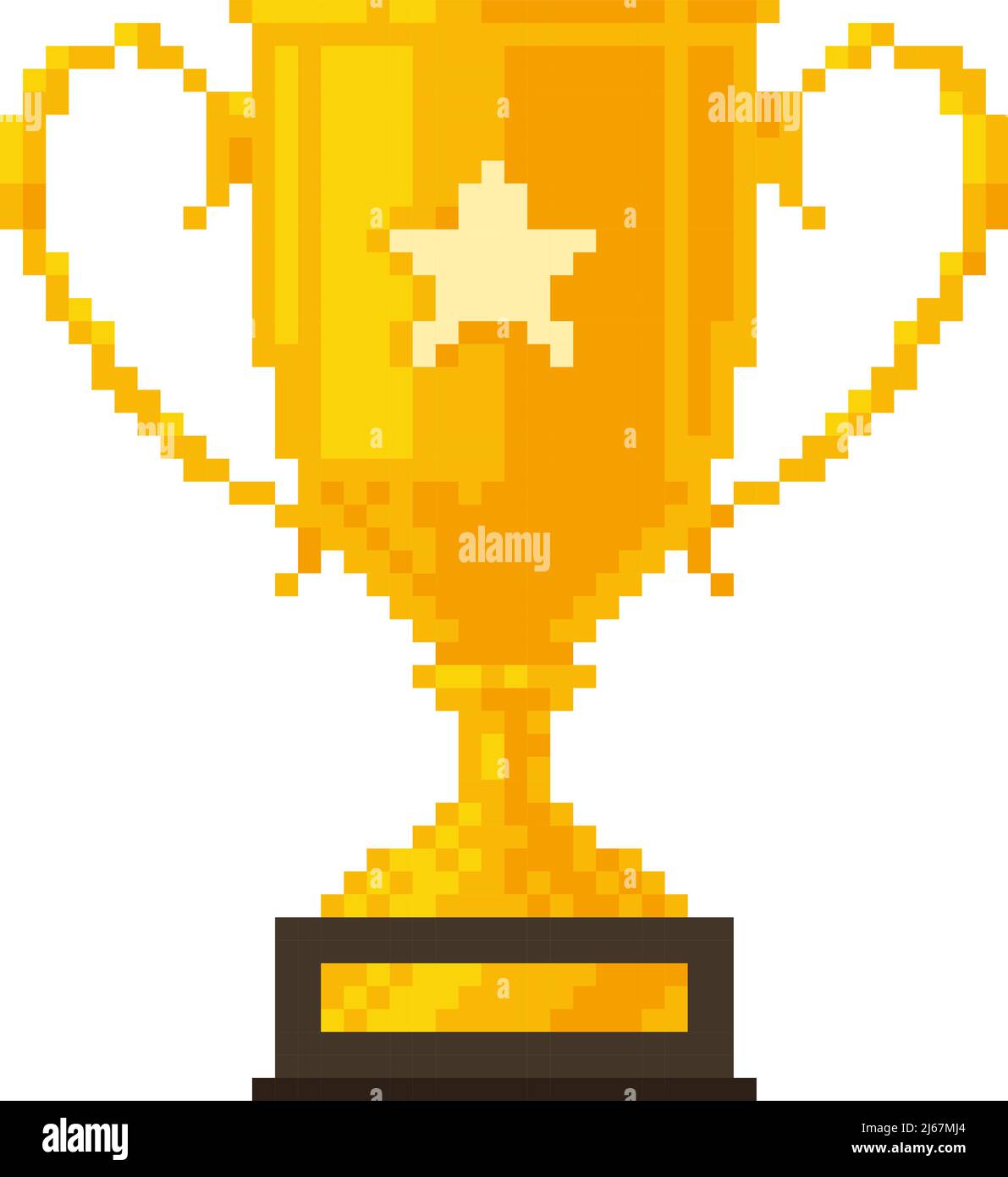8 bit pixel sports cup. vector illustration Stock Vector Image & Art ...