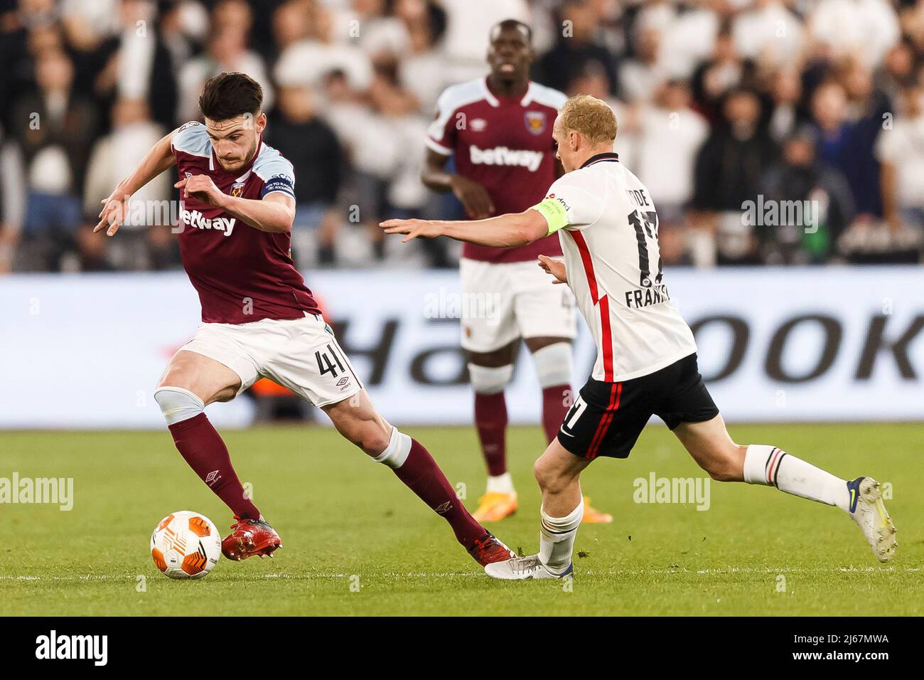 Declan Rice of West Ham United during the UEFA Europa League Semi Final ...