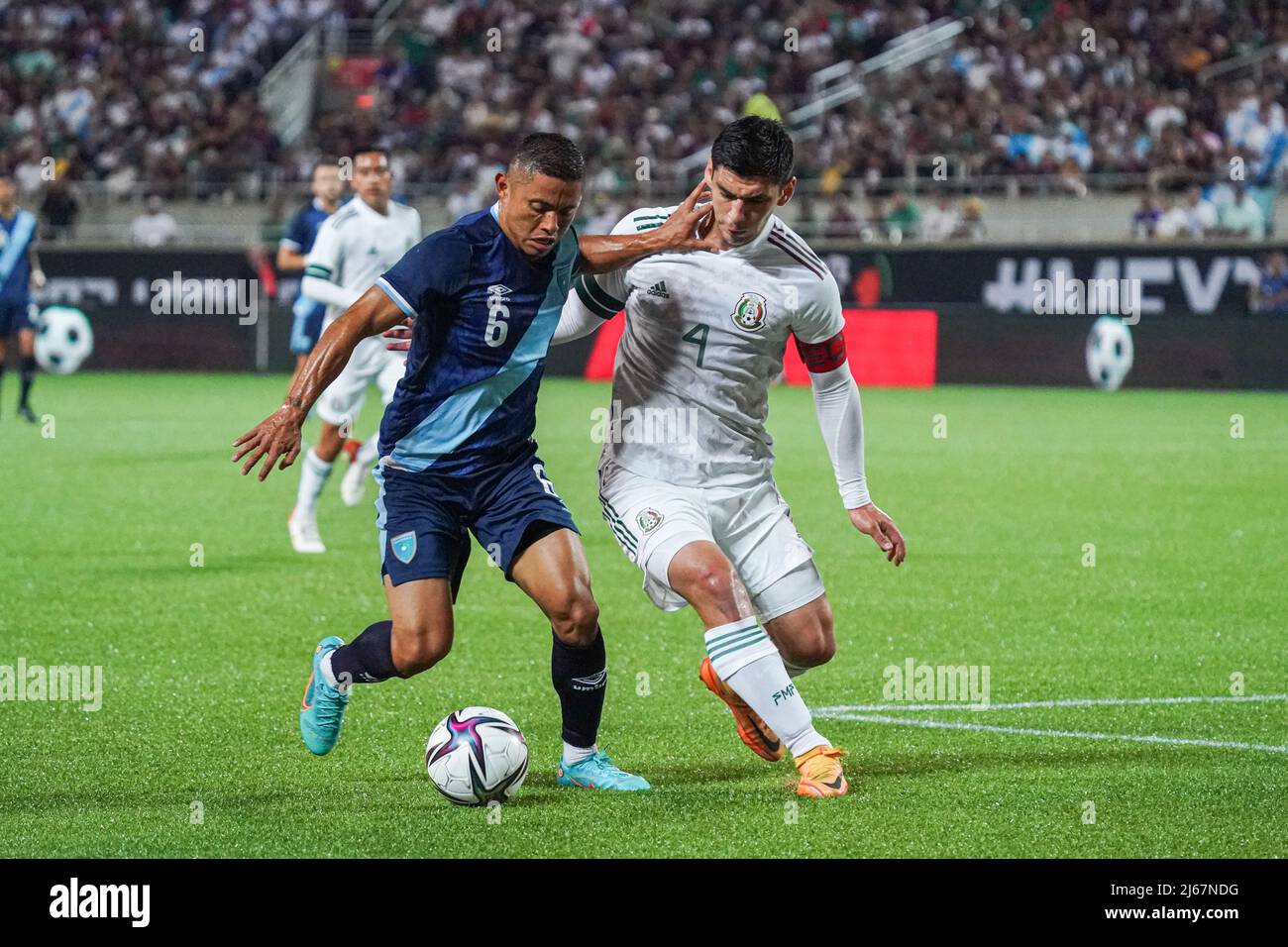 Orlando, Florida, USA, April 27, 2022, Guatemala player Carlos Mejía #6 ...