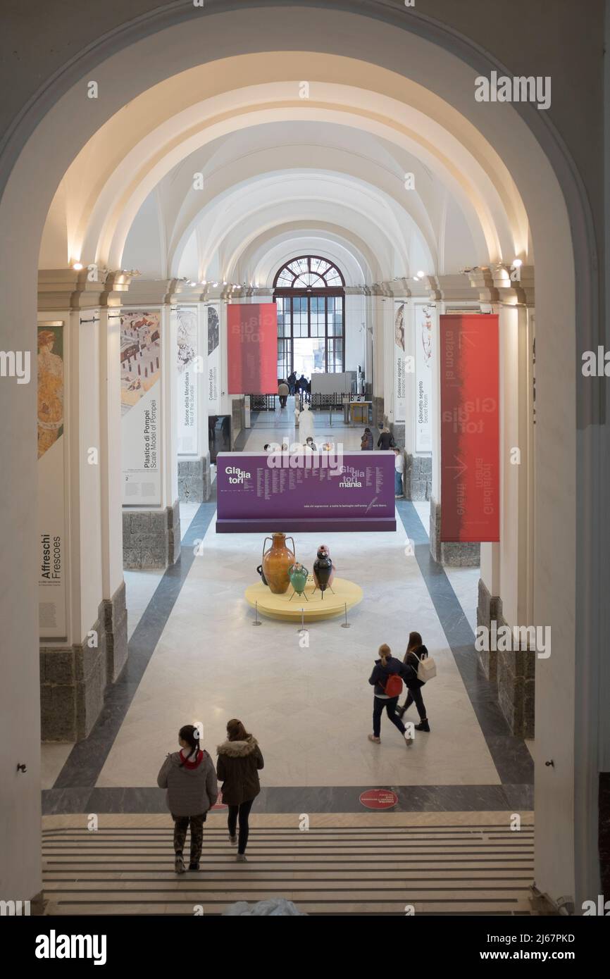 Central Concourse National Archaeolgical Museum Naples Italy Stock ...