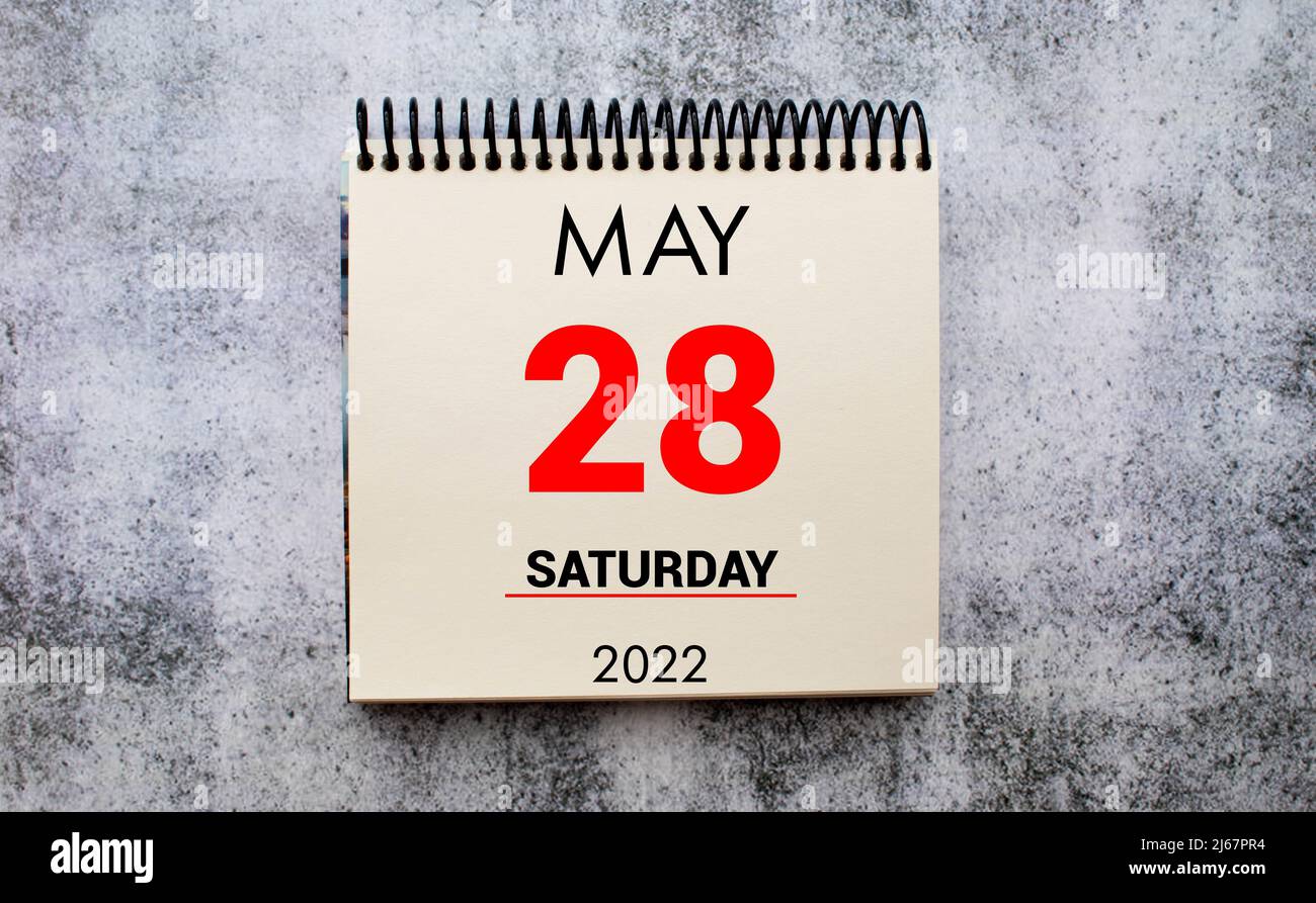 May 28 written on a calendar to remind you an important appointment ...